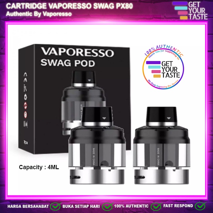 Jual Cartridge Vaporesso Swag Pod PX80 Tank Replacement Authentic | Shopee Indonesia