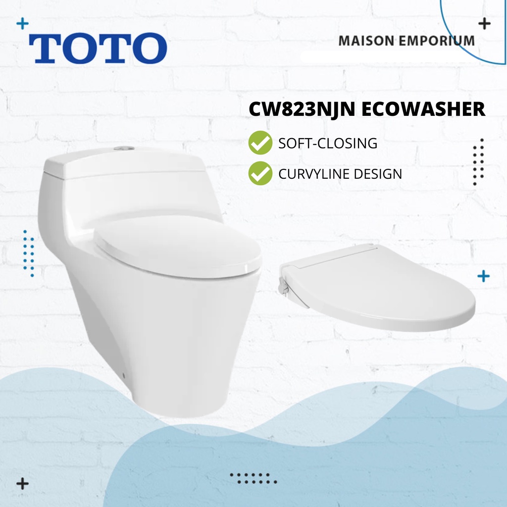 Jual Kloset TOTO CW823NJN Ecowasher / Kloset Duduk TOTO Monoblok 823 ...