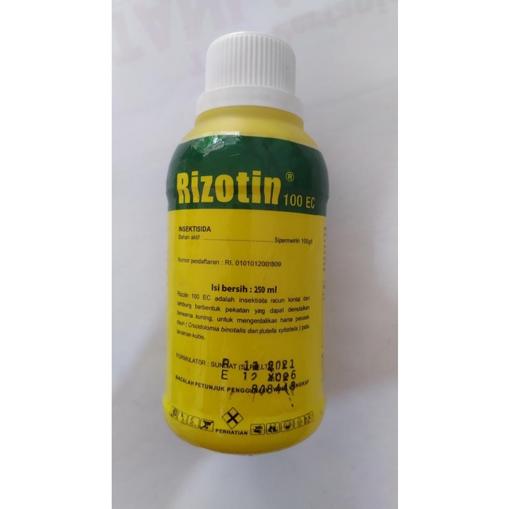 Jual RIZOTIN 100 EC 250 ML INSEKTISIDA KONTAK DAN LAMBNG | Shopee Indonesia
