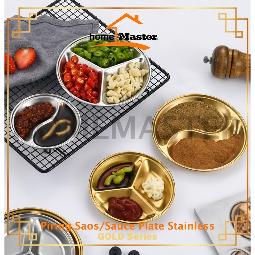 Jual HomeMaster Piring/Plate Saos/Sauce/Bumbu/Condiment Stainless ...