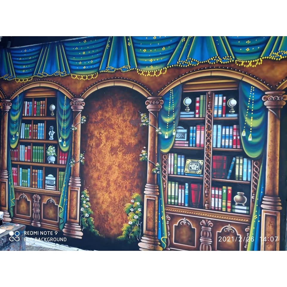 Jual Background Rak Buku untuk wisuda 09 | Shopee Indonesia