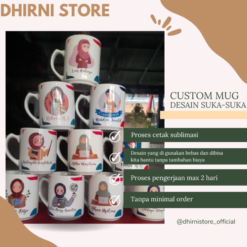 Jual Souvenir Hadiah Mug Custom Lucu | Shopee Indonesia