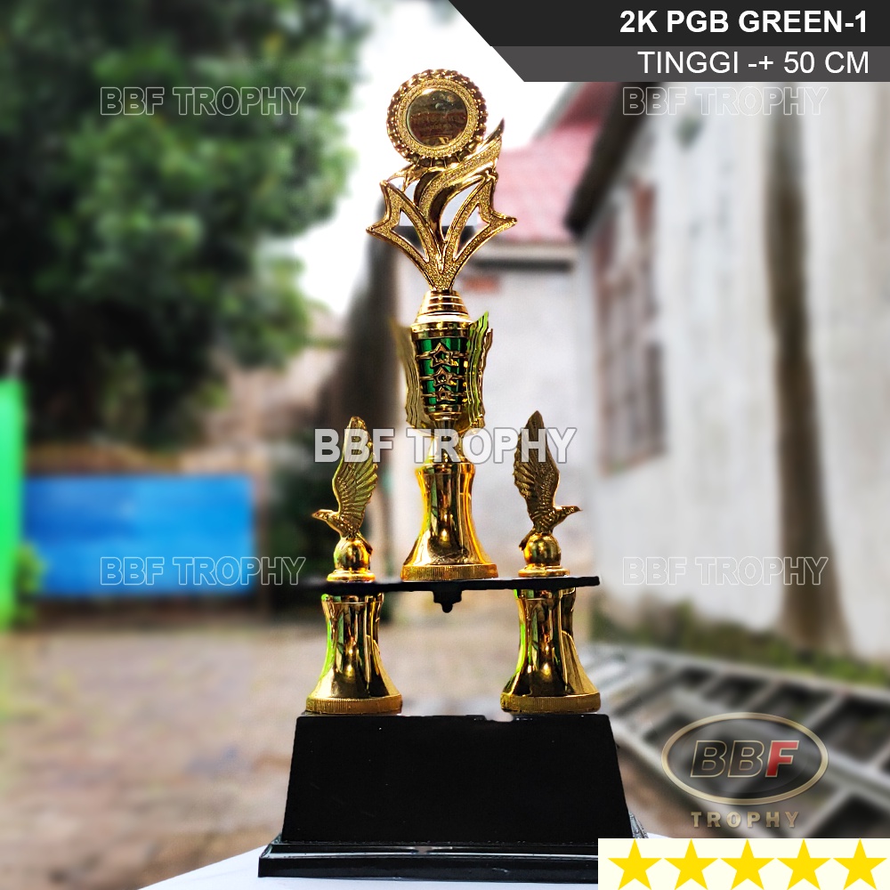 Jual Piala 2 kaki 2K PGB GREEN SATUAN | Shopee Indonesia