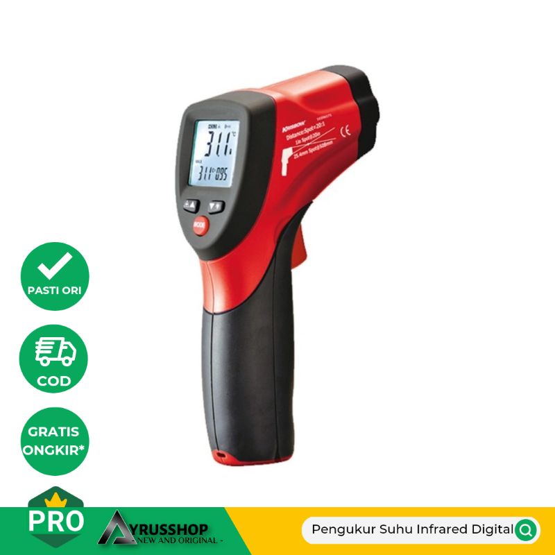 Jual Krisbow Termometer Tembak Infrared Digital Dual Laser/Thermometer ...