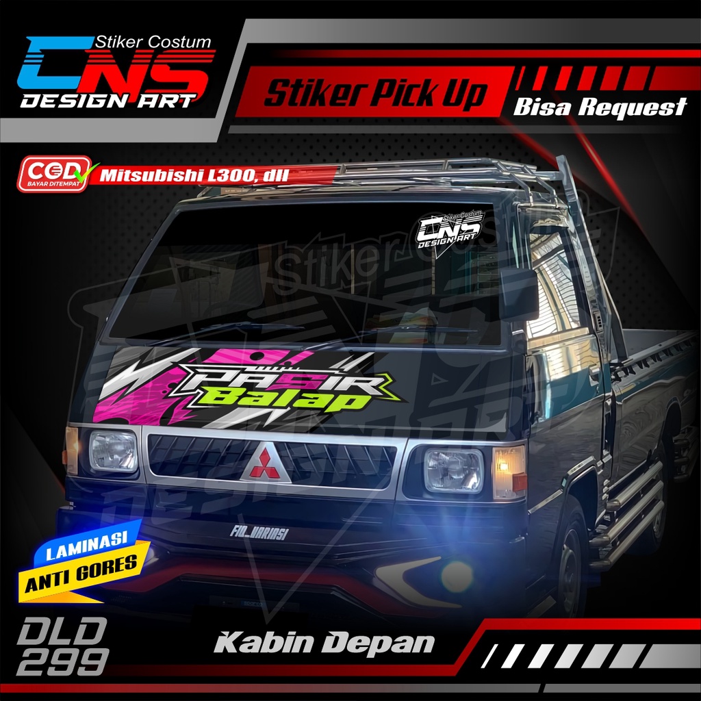 Jual Stiker Decal Kabin Depan PASIR BALAP all Pick Up L300, Futura ...