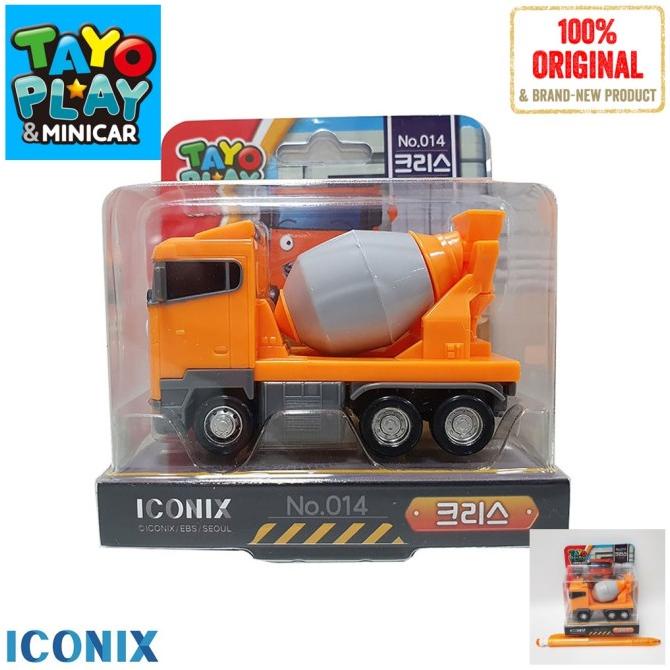 Jual Iconix Tayo The Little Bus Play Minicar Chris Cement Mixer Korean ...