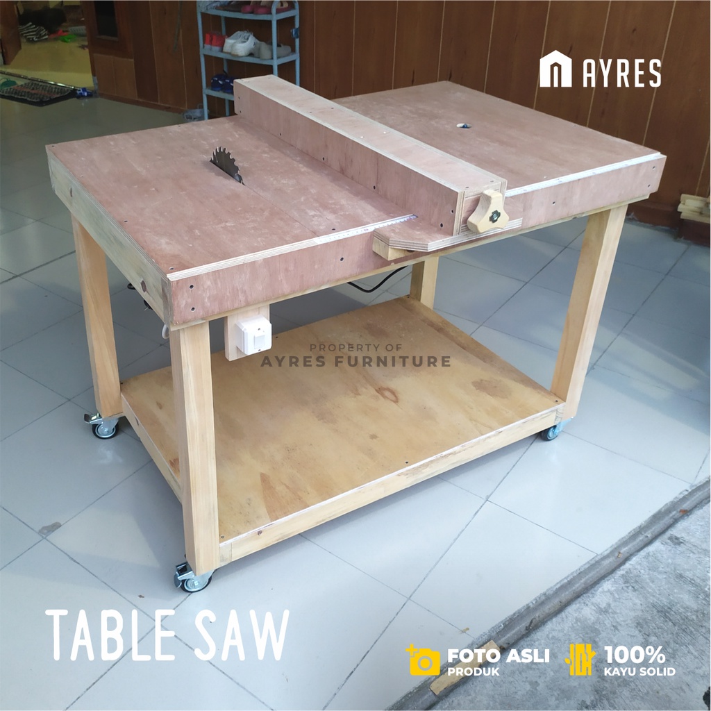 Jual Meja potong kayu / Table saw dari Circular Saw Rakitan Plywood ...
