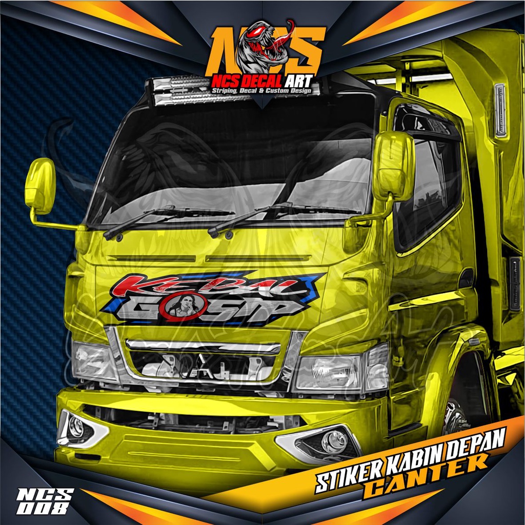 Jual Stiker Decal Kabin Depan KEBAL GOSIP All Truk Canter, Ragasa ...