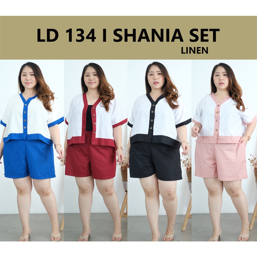 Jual SHANIA ONE SET JUMBO LD 134 SETELAN BIG SIZE 3XL ONESET WANITA BIG ...