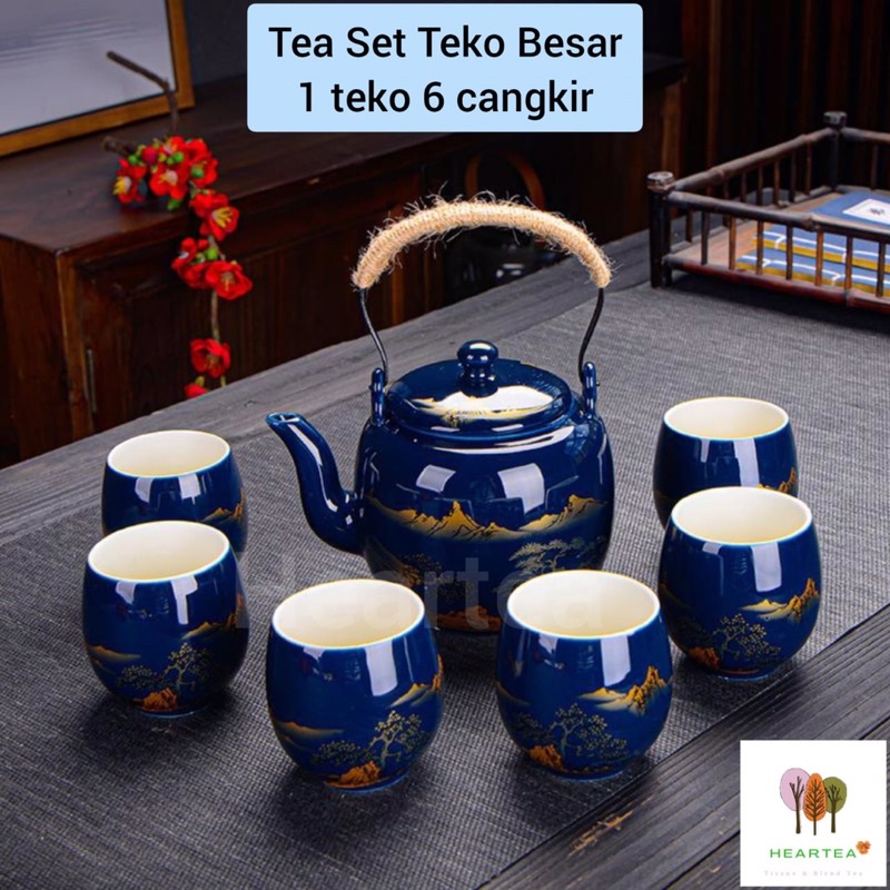 Jual Chinese Tea Pot Set Premium Quality (China Tea Set 1 Teko 6 glass ...