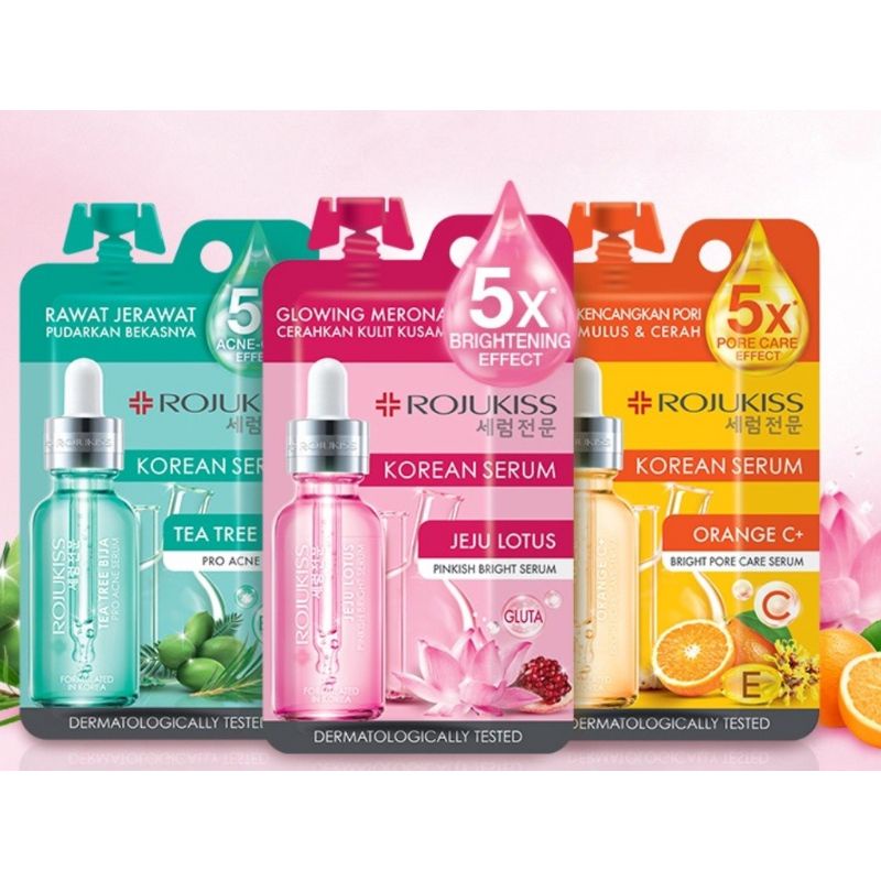 Jual ROJUKISS Korean Serum Jeju Lotus 8ml | Rojukis serum tea tree ...