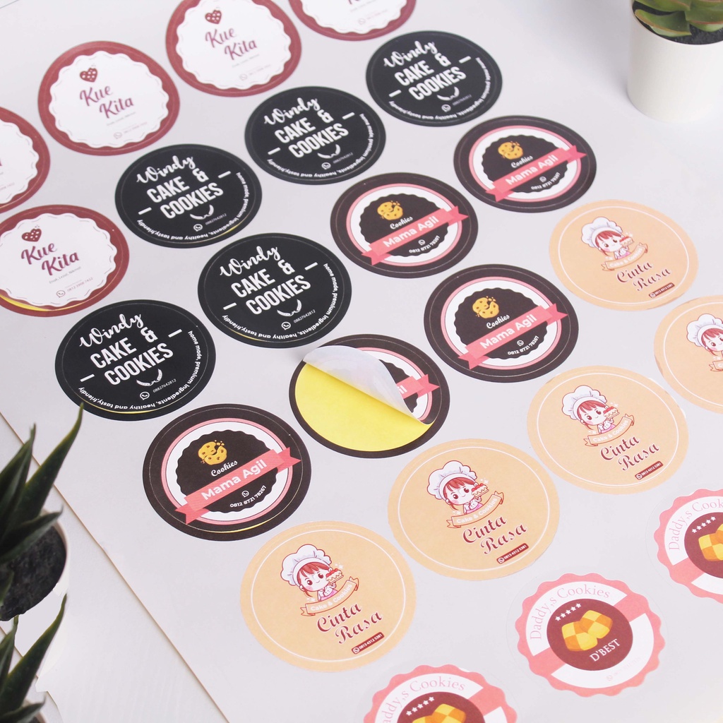 Jual Sticker Label Bulat - Sticker Cutting Custoom.in | Shopee Indonesia