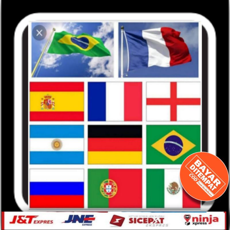 Jual Bendera Piala Dunia 2022 jumbo 150x120cm | Shopee Indonesia
