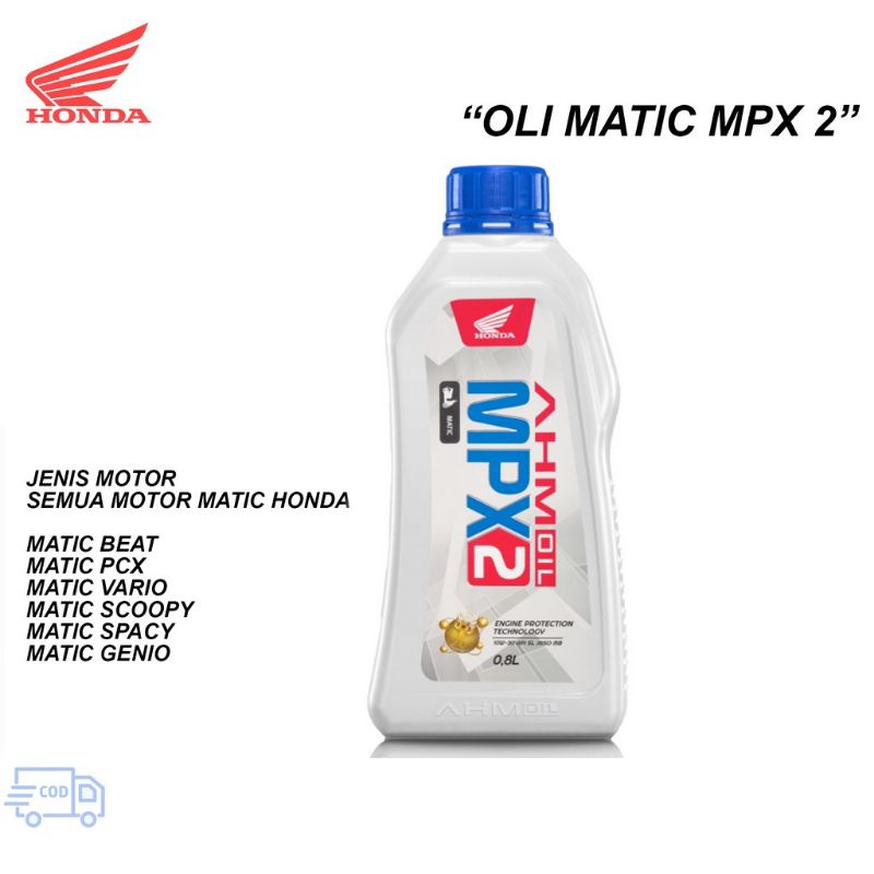 Jual Oli MPX2 800 ml AHM Oil Matic MPX 2 0.8L ORIGINAL | Shopee Indonesia