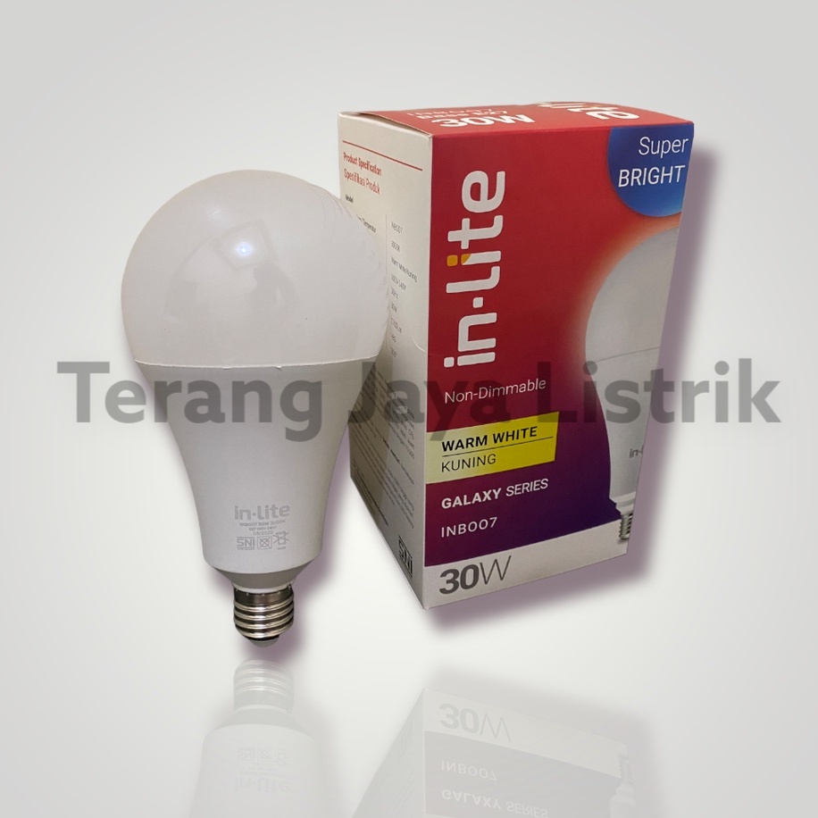 Jual Inlite Lampu Led Bulb 30 watt 30w Putih Kuning INB007 | Shopee Indonesia