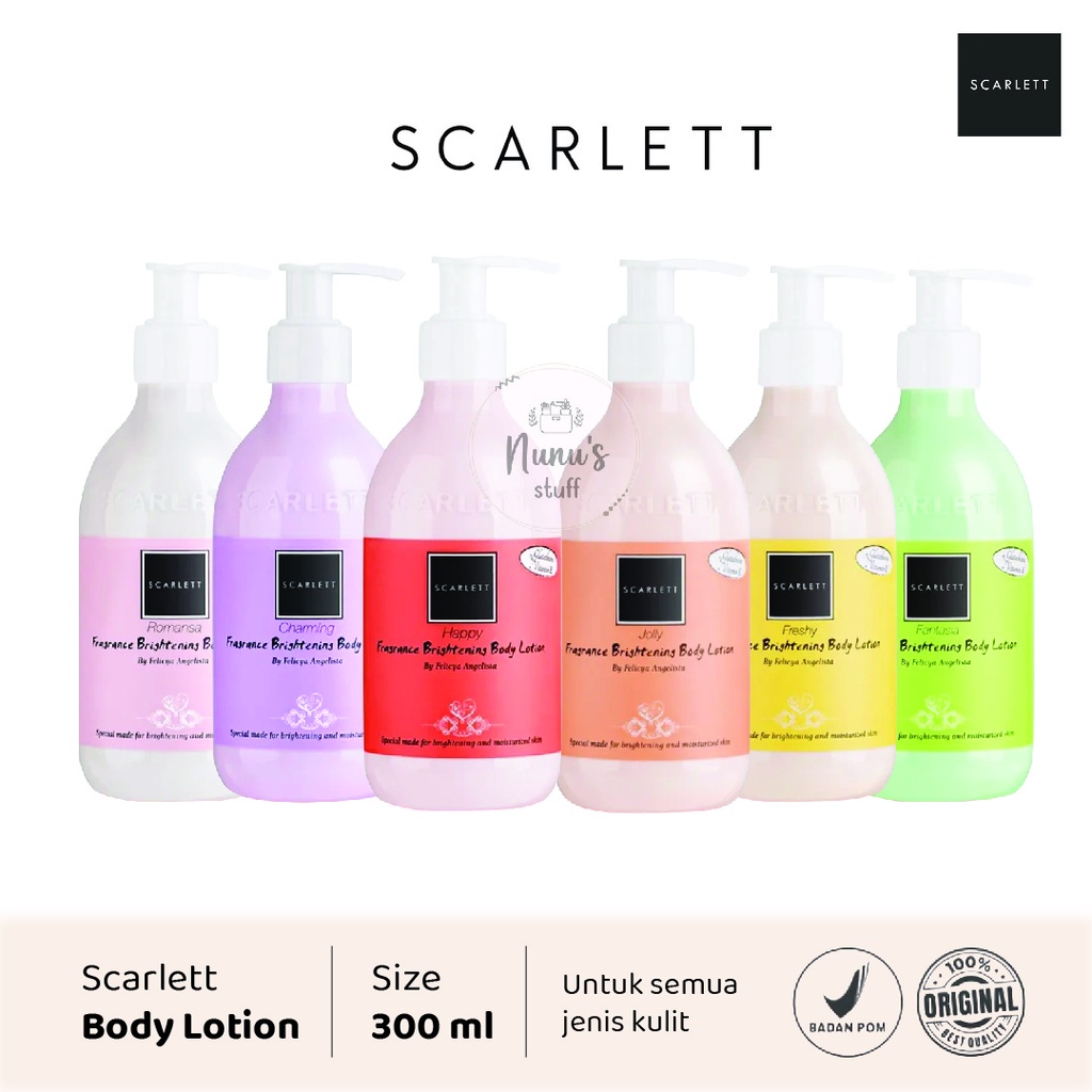 Jual Scarlett Fragrance Brightening Body Lotion 350 ml - Skincare ...