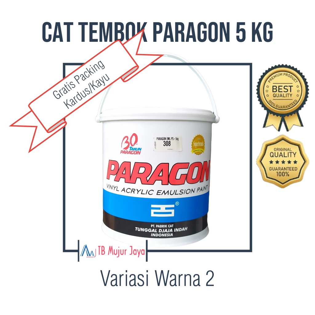 Jual Paragon Cat Tembok 5 kg WARNA 2 (READY SEMUA WARNA) | Shopee Indonesia