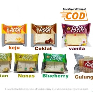 Jual ( BERKAH ) AOKA roti panggang roti gulung all varian rasa coklat ...