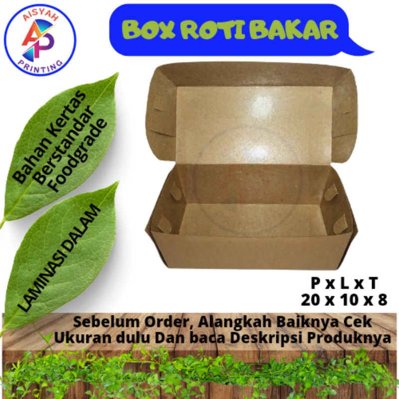 Jual Box Roti Bakar Bandung 20 x 10 x 8, Dus Bolu gulung, Kemasan Roti ...