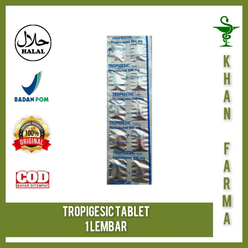 Jual TROPIGESIC TABLET OBAT PENURUN DEMAM DAN PEREDA NYERI 1 STRIP ISI ...