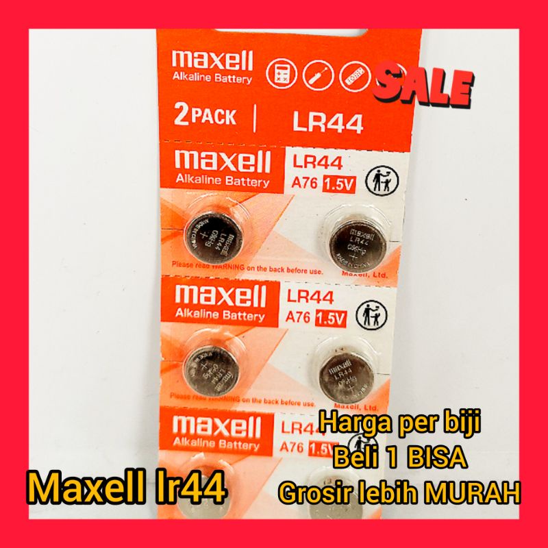 Jual baterai maxell lr44 bateray original jam tangan camera timbangan termometer oxsimeter dan ...