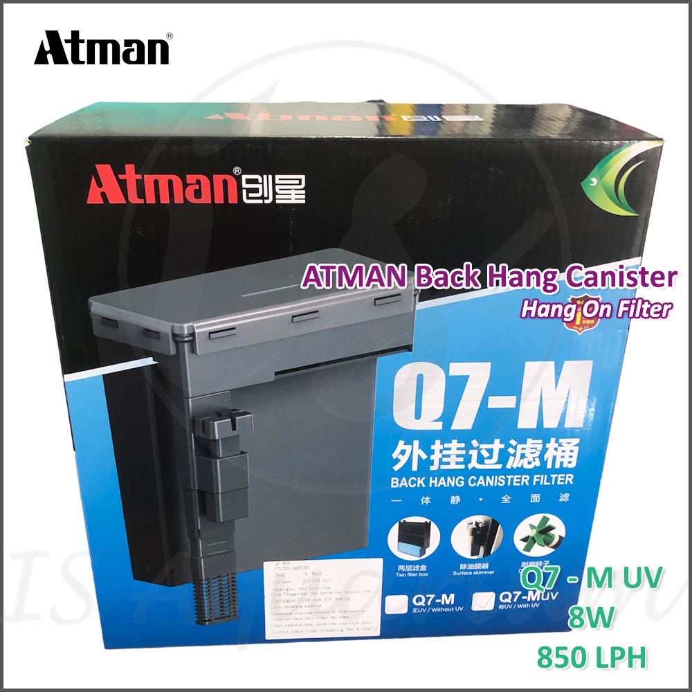 Jual Atman Q7-M UV Filter Hang On Aquarium Akuarium Canister Aquascape | Shopee Indonesia