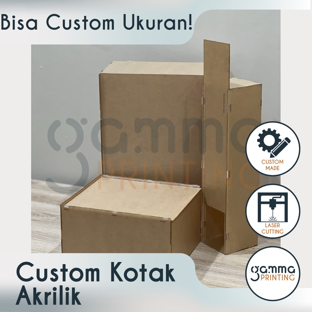 Jual Custom Box Akrilik / Kotak Acrylic Kustom Ukuran 2 mm Marga Cipta ...