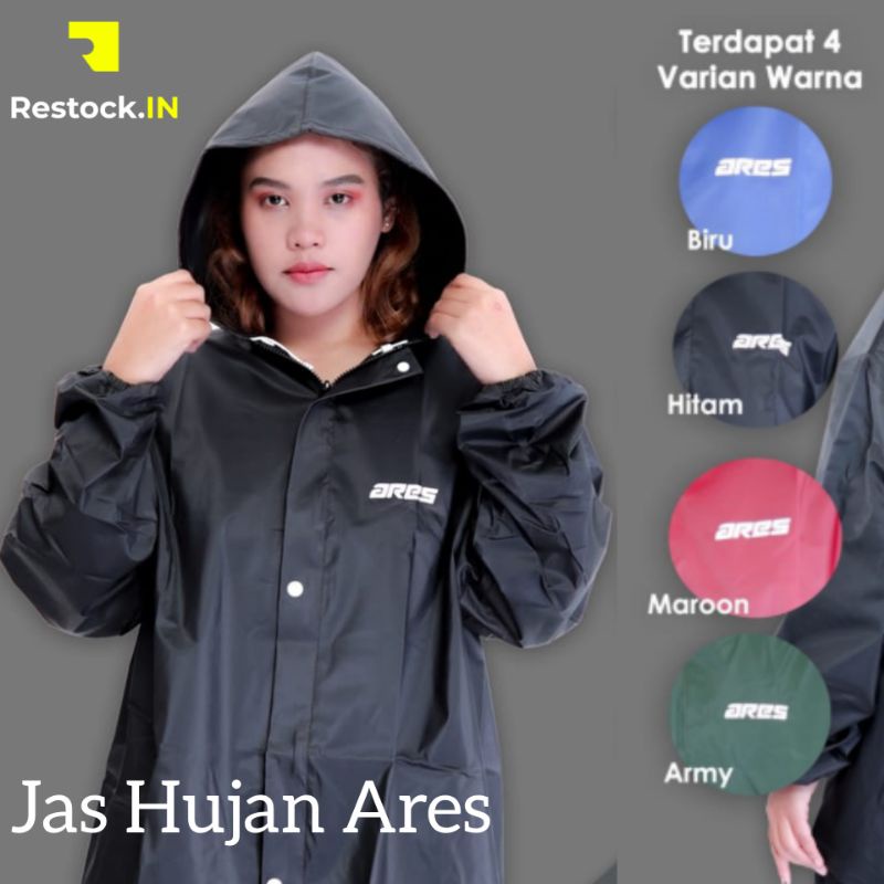 Jual JAS HUJAN PRIA WANITA MEREK ARES ORIGINAL RAINCOAT TEBAL LENTUR MANTEL HUJAN | Shopee Indonesia