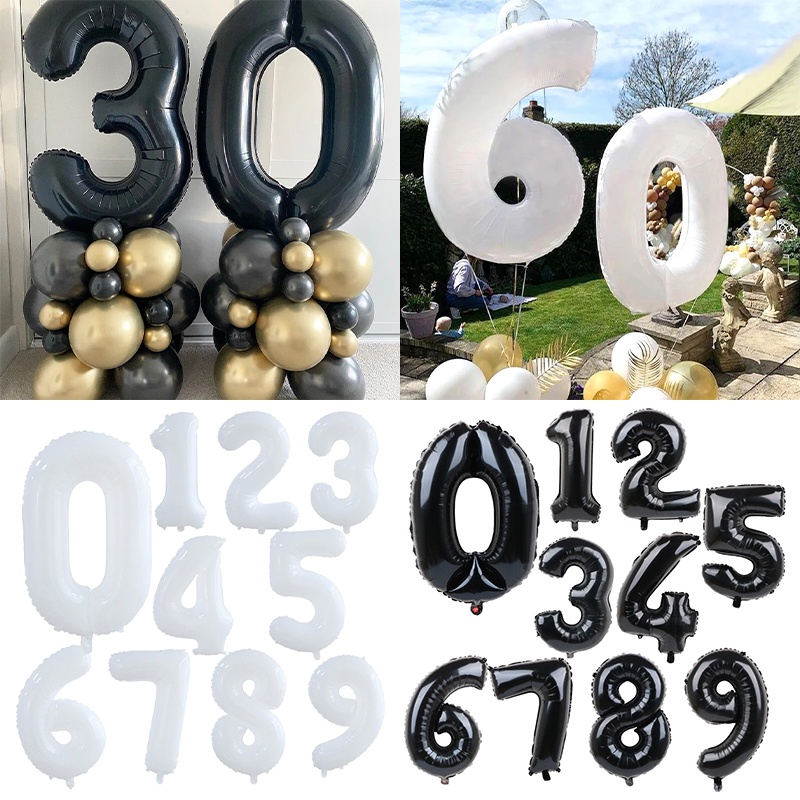 Jual Balon Foil Angka Motif Gold Silver Rosegold Biru Pink Rainbow ...