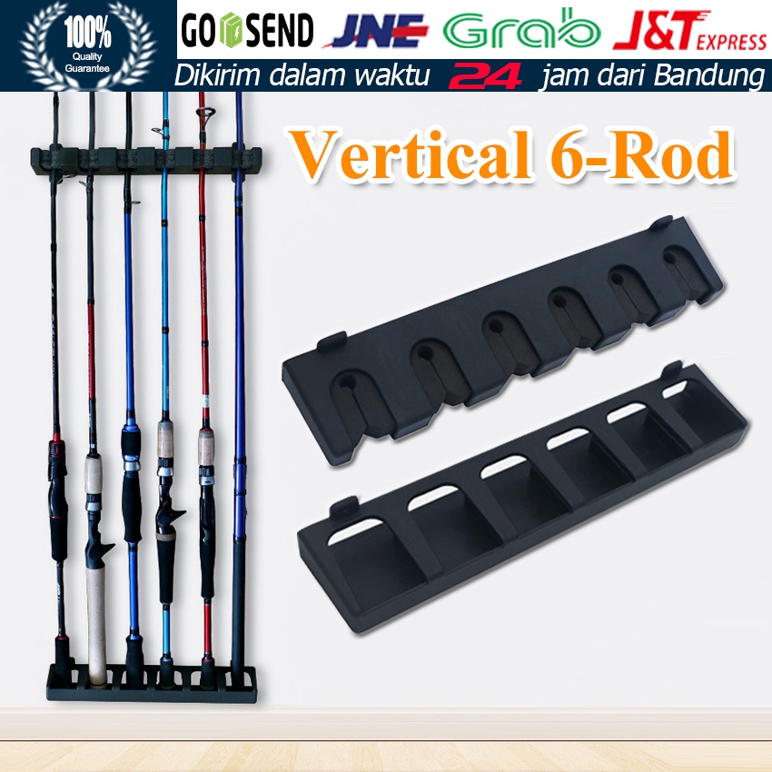 Jual Rak Joran Pancing Fishing Rod Holder Rak Dinding Vertikal dan ...