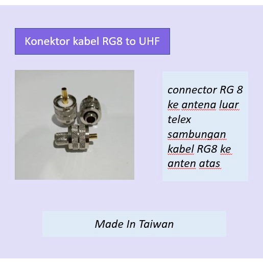 Jual Konektor kabel RG8 to UHF connector RG 8 ke antena luar telex sambungan kabel RG8 ke anten ...