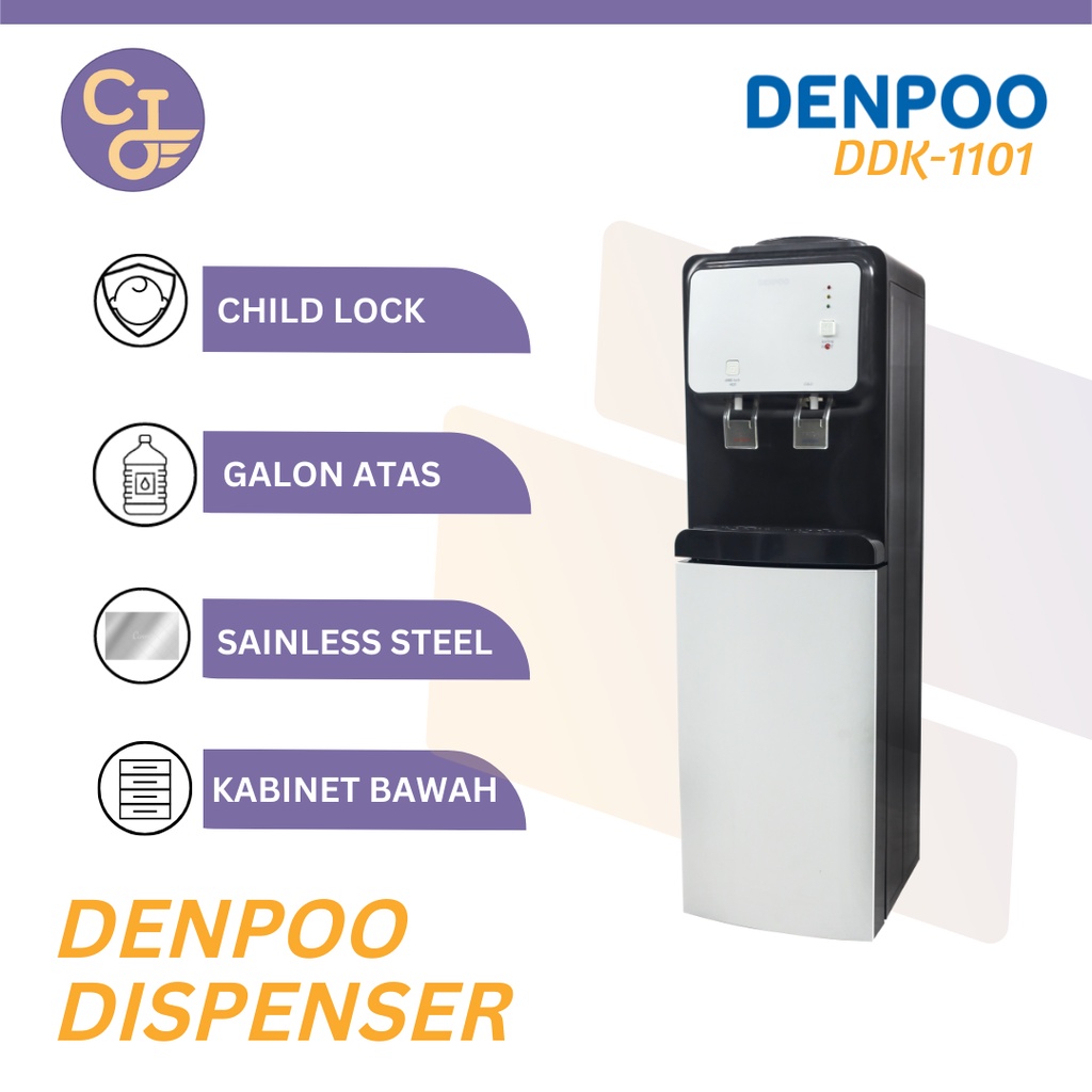Jual DISPENSER DENPOO DDK 1101 ELECTRO EXTRA LOW 190 WATT | Shopee ...