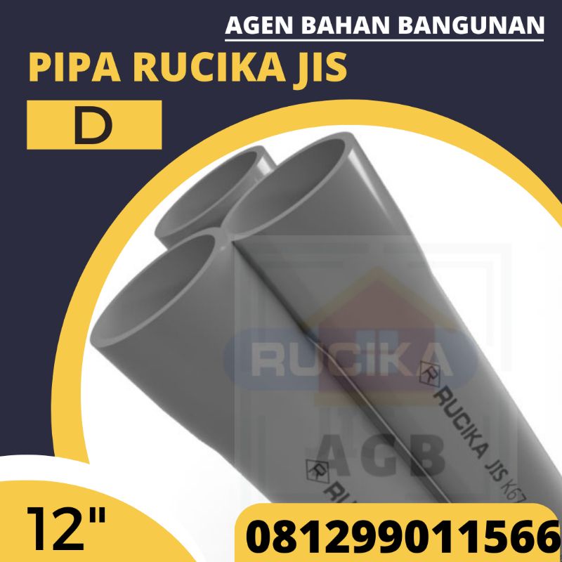 Jual Pipa PVC 12 Inch VU / D Rucika JIS / Pipa Pvc Rucika Jis Warna Abu ...