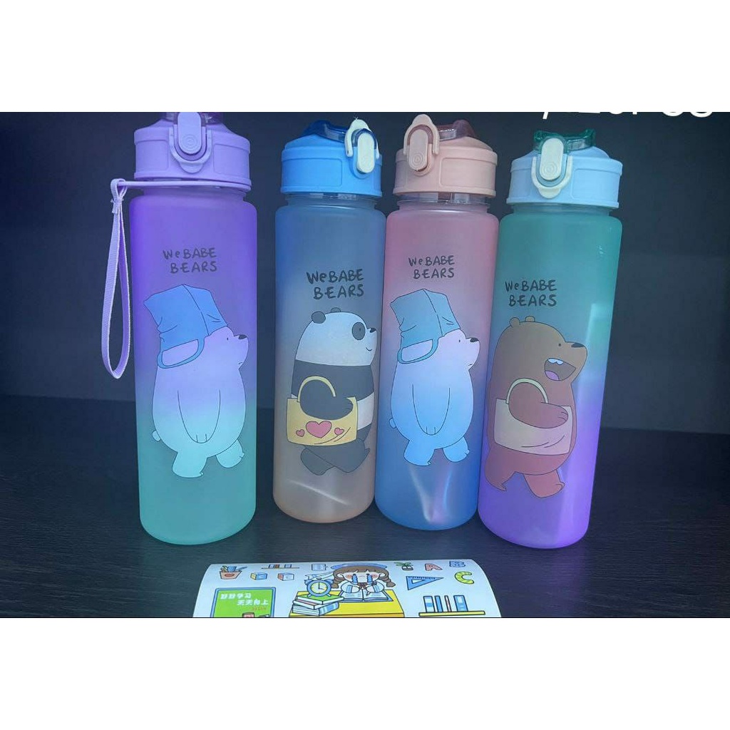 Jual BOTOL 1 LITER / BOTOL KARAKTER WARNA WARNI / BOTOL PELANGI ANTI ...