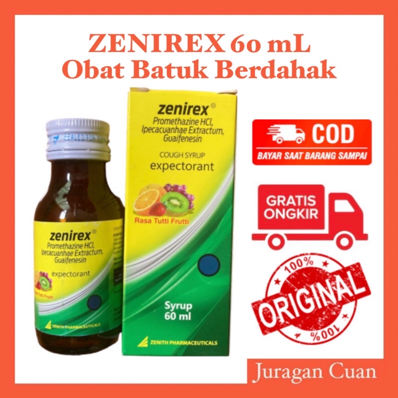Jual ZENIREX 60 mL Obat Batuk Berdahak / Obat Batuk Disebabkan Alergi ...