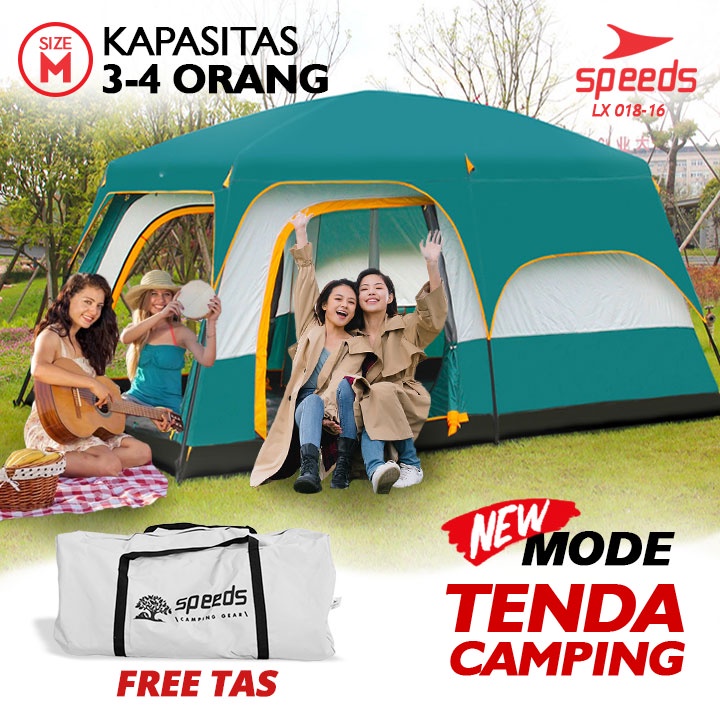 Jual SPEEDS Tenda Camping Kapasitas 3-5 Orang Ultralarge Tenda Kemah ...