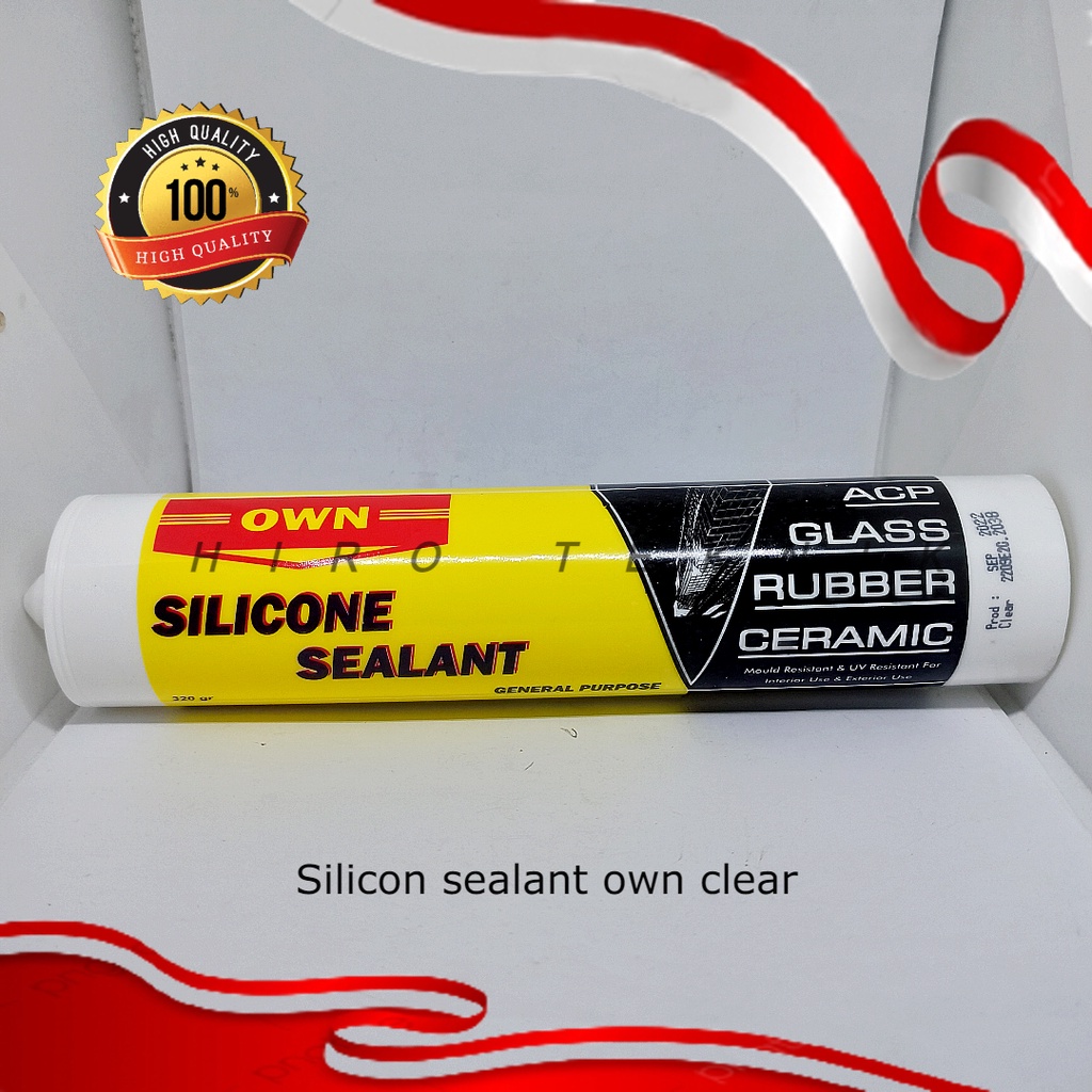 Jual Lem silicon sealant / Lem sealant own / Clear / 1 dus (24pcs ...