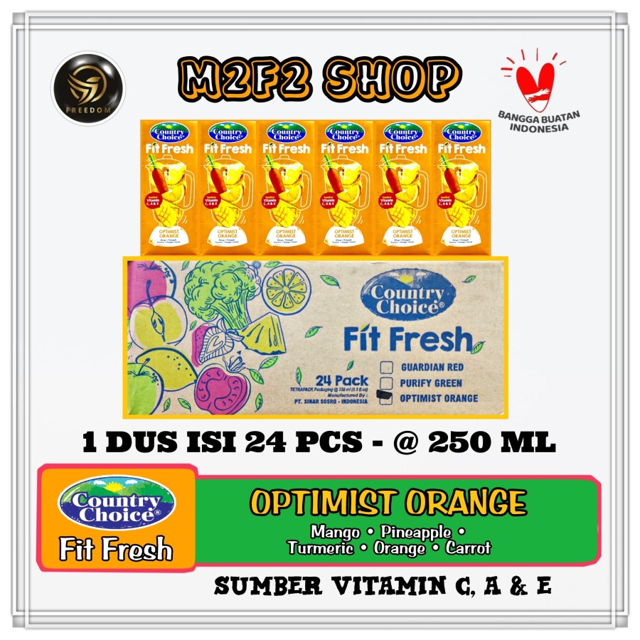 Jual Jus | Juice Country Choice Fit Fresh Optimist Orange - 250 ml ...