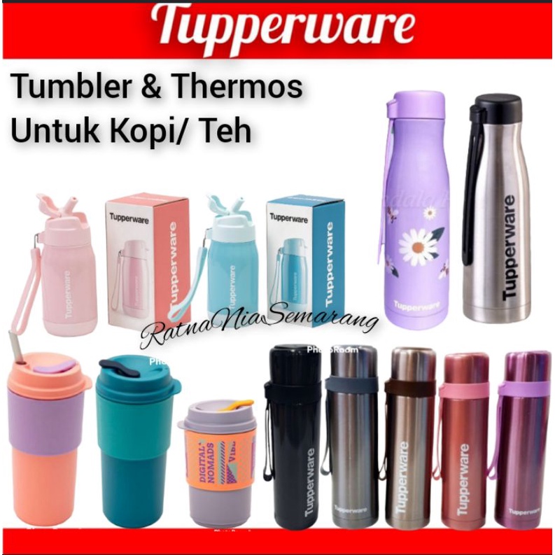 Jual Tupperware Tumbler untuk air panas kopi teh Fancy coffee to Go, Fashion Flask, Xploris ...