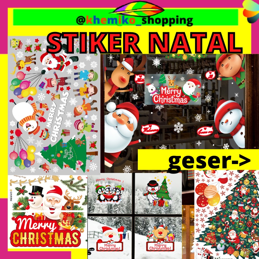 Jual WALL STIKER NATAL STICKER NATAL WALLSTIKER WALLSTICKER SETIKER ...
