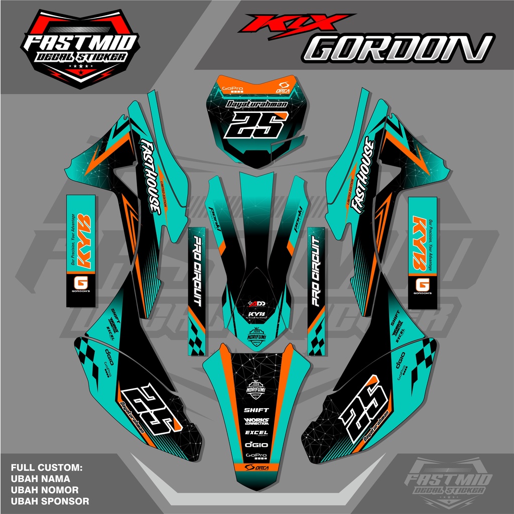 Jual Decal Klx Gordon Decal Stiker motor Klx Gordon Full Body Sticker ...