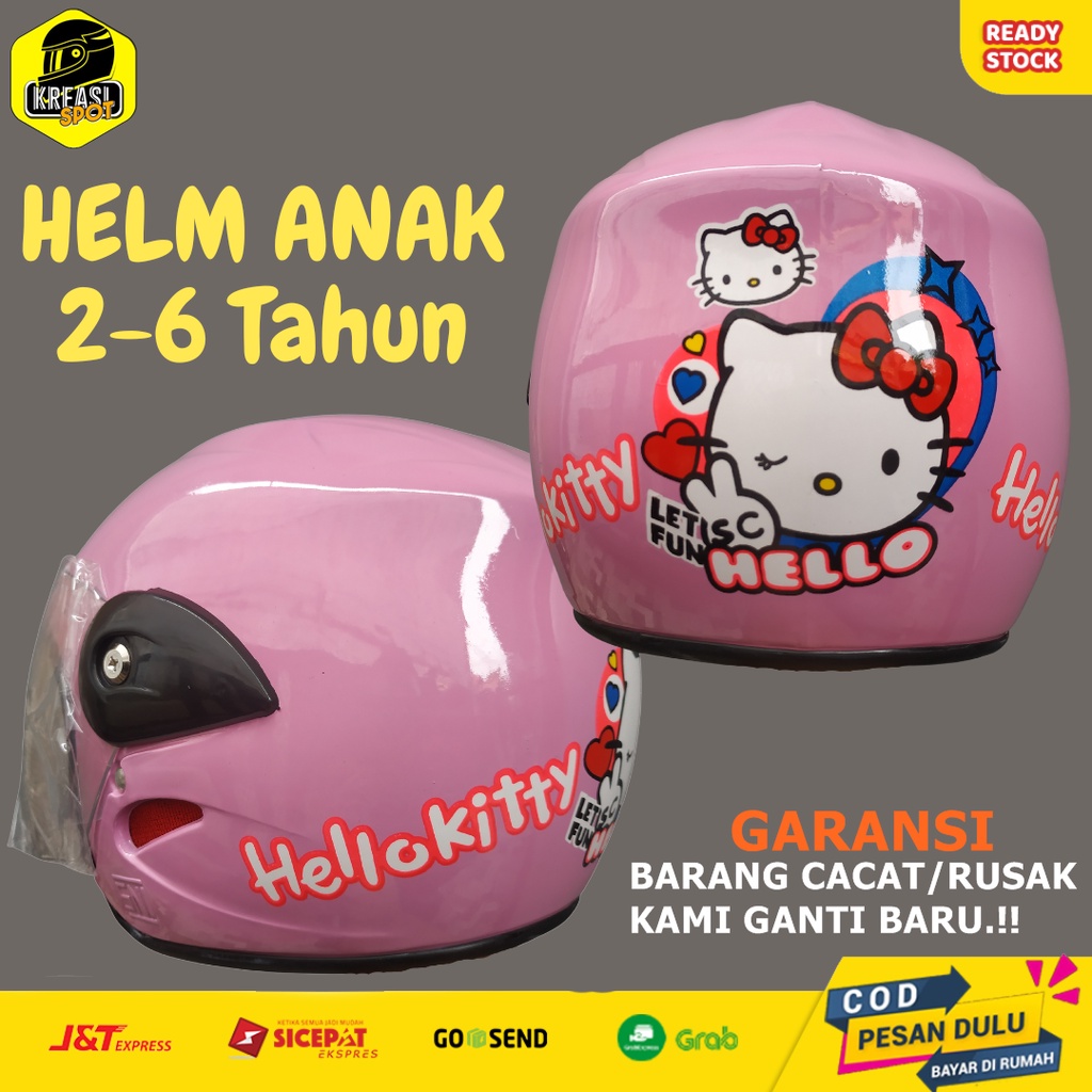 Jual Helm Motor Anak Usia 2 3 4 5 6 7 8 Tahun Perempuan laki laki SNI ...