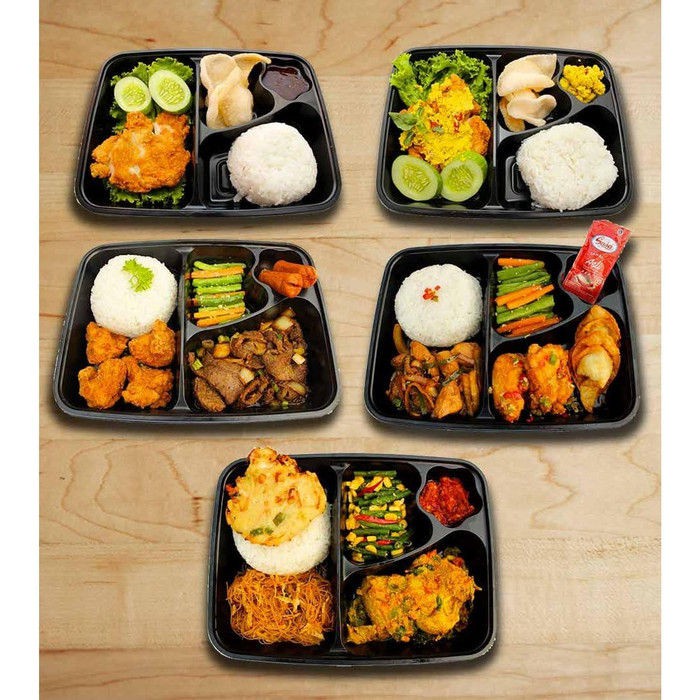 Jual Mika Bento 4 Sekat Food Grade / Mika Bento Bintang Lux/ Kotak ...