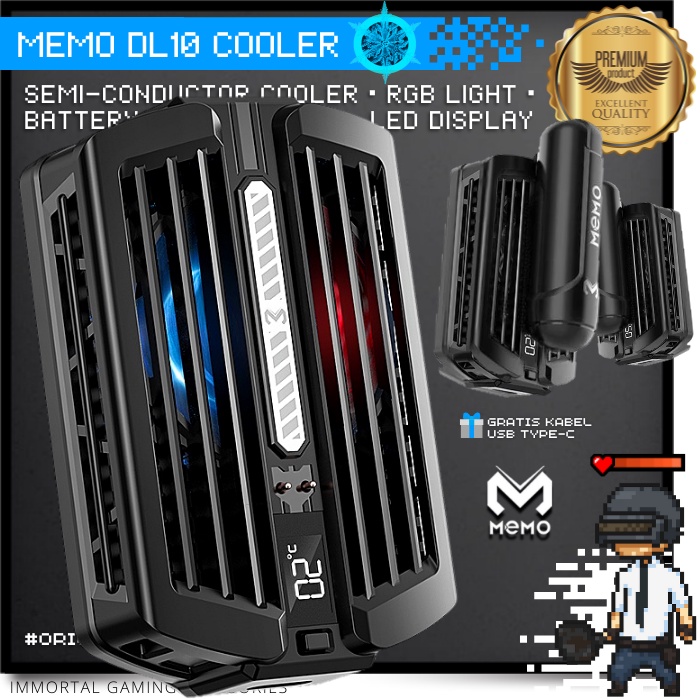 Jual [IM] MEMO DL10 Fan Cooler RGB Semiconductor Radiator Thermal ...