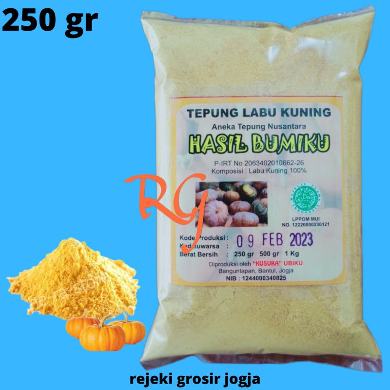 Jual Tepung Labu Kuning Organik kemasan 250 gram/Tepung MPASI Labu ...
