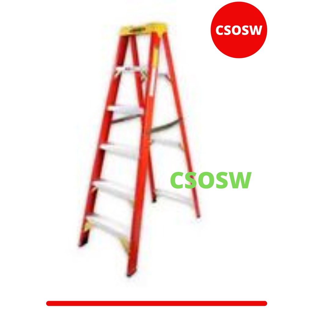 Jual KRISBOW TANGGA FIBERGLASS 6 STEP MERAH FIBER GLASS LADDER | Shopee ...