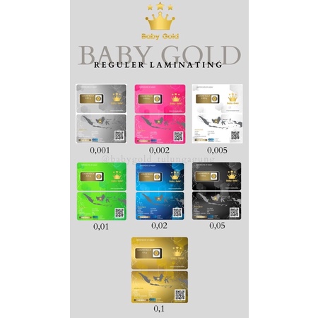 Jual BABY GOLD 0,001 - 0,01 (kemasan laminating) | Shopee Indonesia