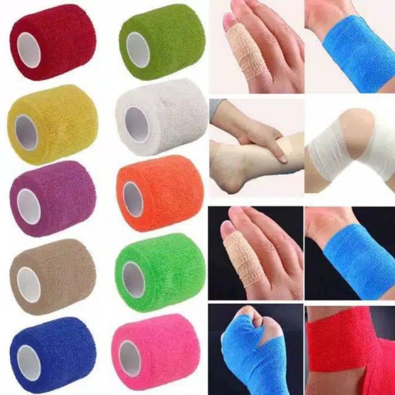 Jual finger tape 5cm x 4.5m/2.5*4.5m fingertape wristape/finger wrist ...