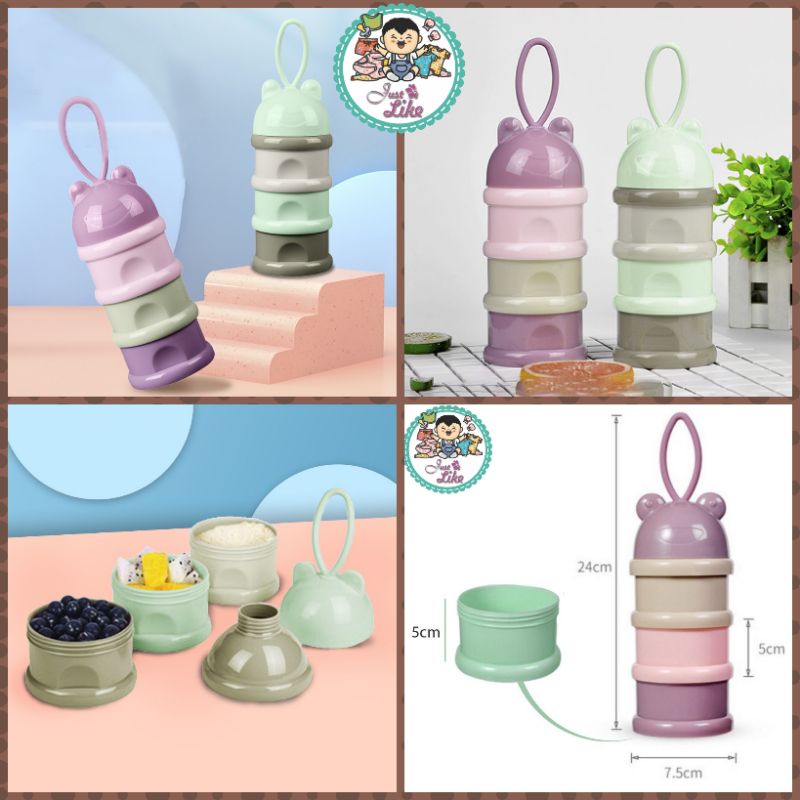 Jual JLIKE- Tempat Susu Formula Bayi Travel 4 Tingkat / Milk Powder ...