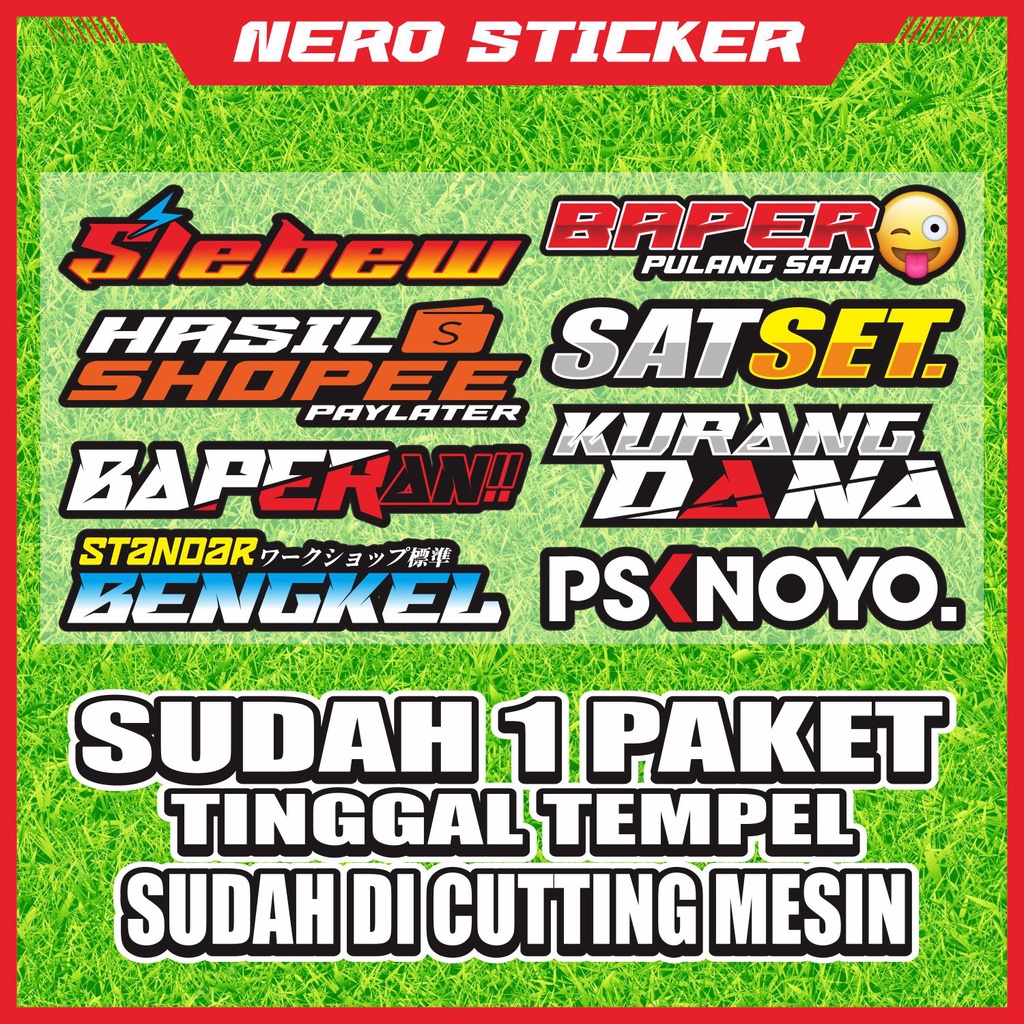 Jual Sticker Racing Vinyl Pack Print & Cut Stiker Motor Sticker VIRAL ...